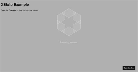 XState Example Template Codesandbox
