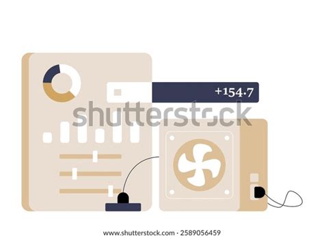 Cpu Cooling System Performance Metrics Flat Stock Vector Royalty Free 2589056459 Shutterstock