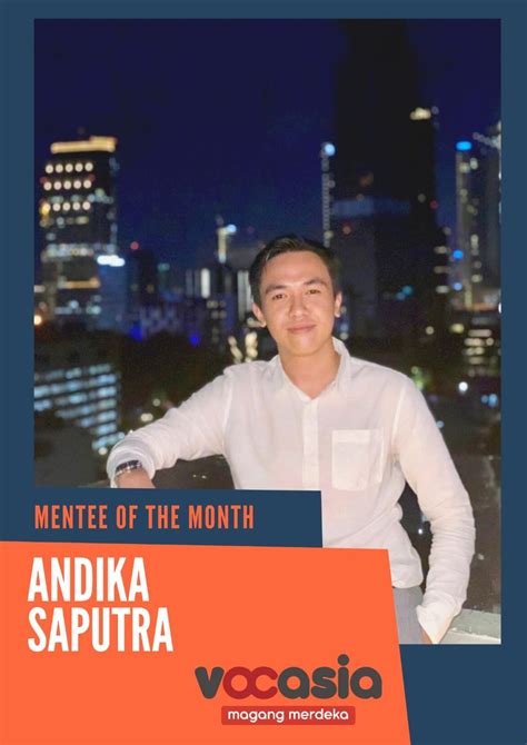 Andika Saputra On Linkedin Mentee Of The Month In August Vocasia