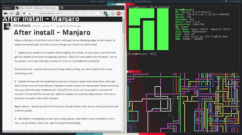 After Install Manjaro Linux Level1techs Forums