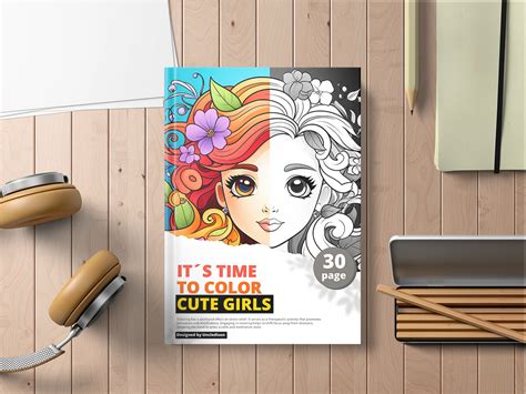 컬러링북 귀여운 소녀 색칠공부 크몽