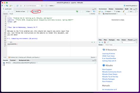 Studying Social Inequality With Data Science Problem Set Setting Up R RStudio And Quarto