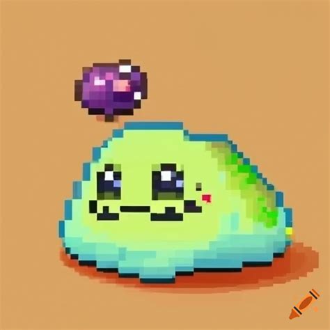 Cute Pixel Art Slime Sprite On Craiyon