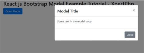 React Js Bootstrap Modal Example Tutorial Xpertphp
