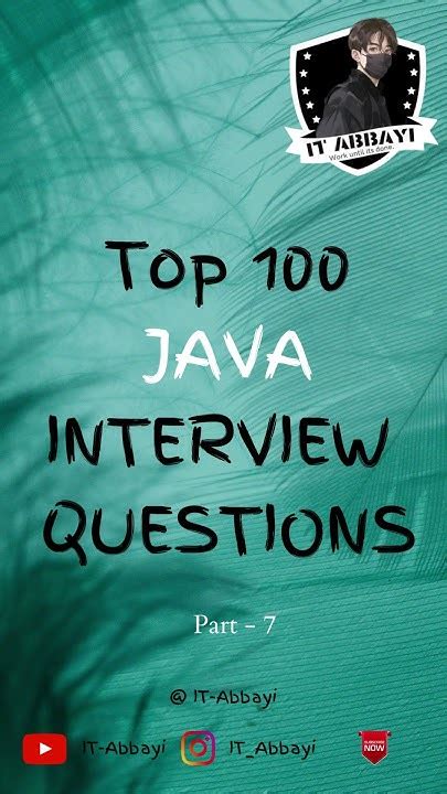 Top 100 Java Interview Questions Part 7 Java Javainterviewquestions Javainterview