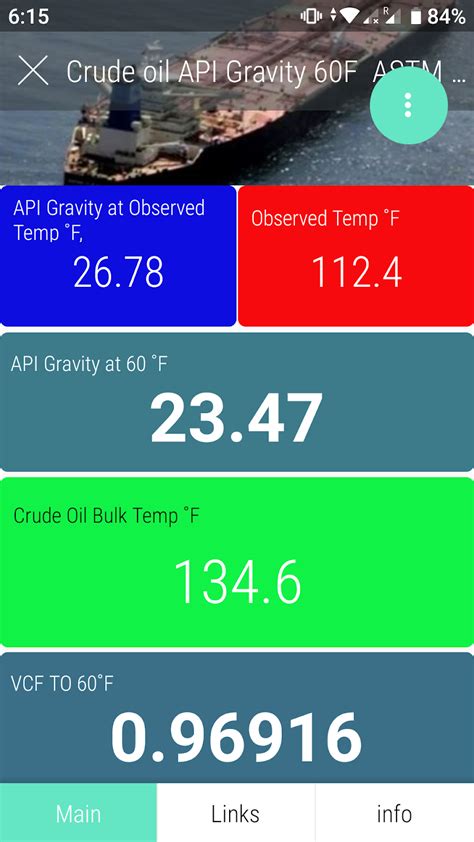 Crude Oil API Gravity Conversion To 60 Deg F And Volume Calculation App As Per Petroleum Tables