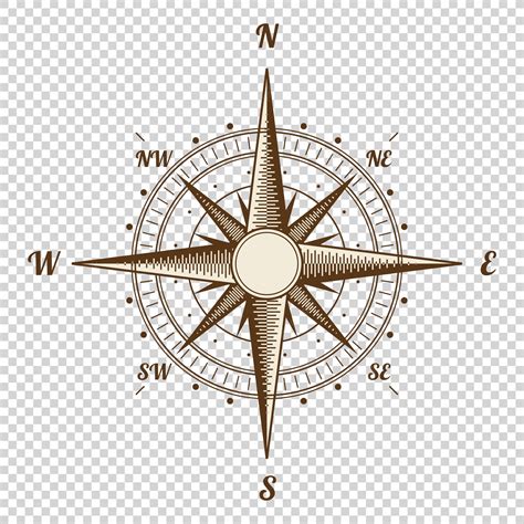 Premium Vector Old Style Vector Compass