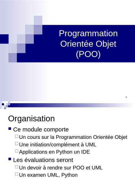 Programmation Orientée Objet Poo Pdf Classe Informatique