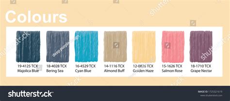 Color Palette Springsummer Hex Cmyk Stock Vector Royalty Free Shutterstock