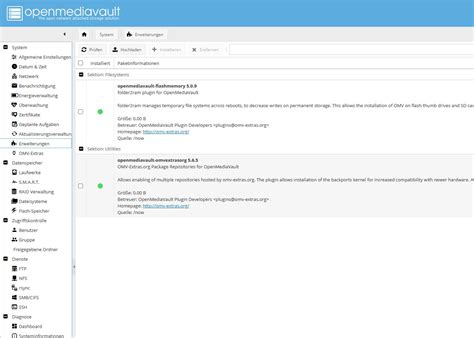 Armbian Omv 5 Omv Extras No Extensions Plugins Openmediavault
