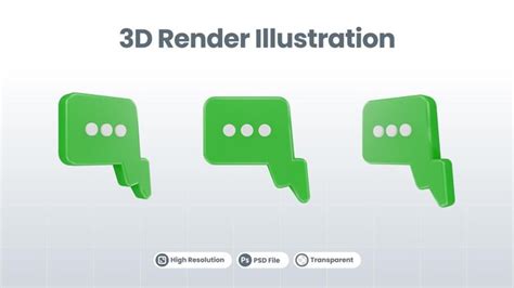 Premium PSD D Render Chat Bubbles Isolated Speech Balloons