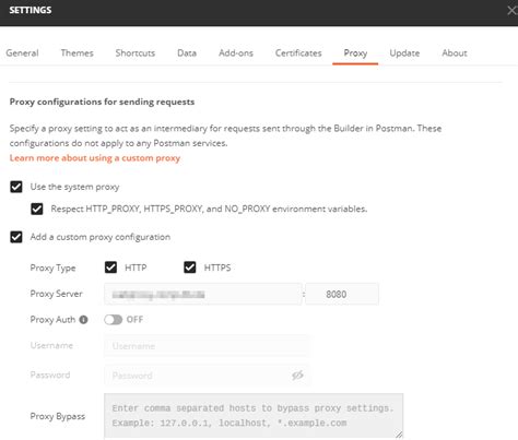 Is It Possible To Add The Proxy Server Plus Port To The Request