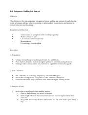 Analyzing Human Walking Gait Techniques And Insights Course Hero
