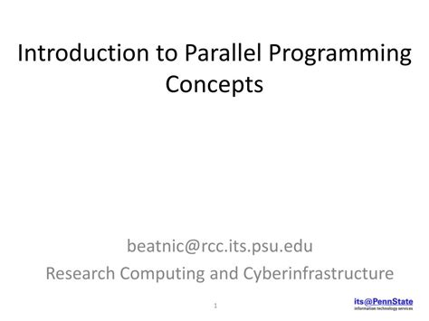 PPT Introduction To Parallel Programming Concepts PowerPoint Presentation ID