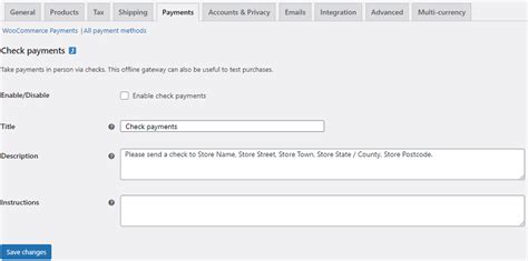 WooCommerce Payments WooCommerce Payment Methods