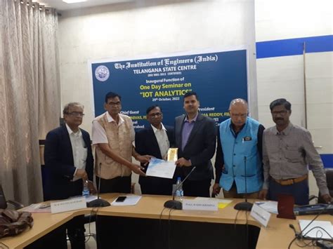 Iot Analytics And Its Applications Workshop At Institute Of Engineers Hyderabad It Was