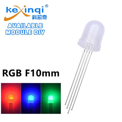 Pcs Mm Pins Full Color Rgb Led Common Anode Cathode Transparent Fog F Mm Tri Color