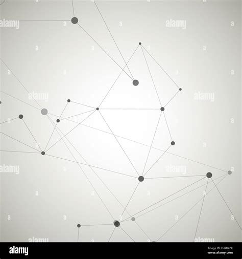 Vector Modern Design With Connection Science Molecule Background Stock
