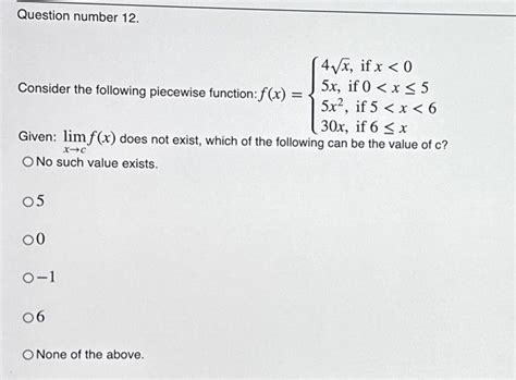solved question number 12 consider the following piecewise