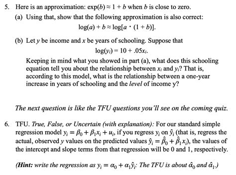 Solved Here Is An Approximation Exp B 1 B When B Is Close Chegg Com