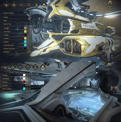 railjack my only disappointment i can t make the interior gold and