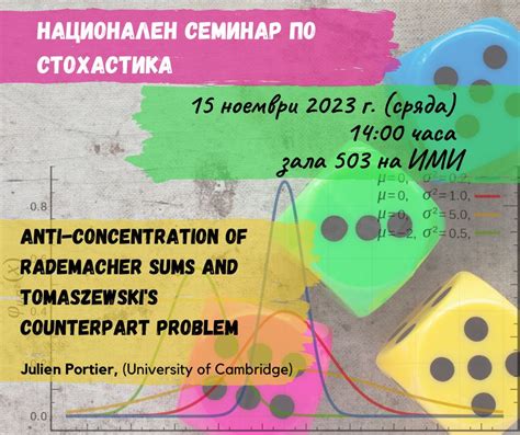 Заповядайте на поредната сбирка на Националния семинар по стохастика Той ще се проведе на 15