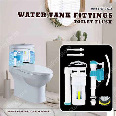 Toilet Water Tank Valve Set Flush Inlet Valve Toilet Pump Cistern Bottom Entry Inlet Flush Valve