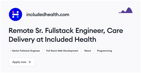 Himalayas On Linkedin Remote Sr Fullstack Engineer Care Delivery Job At Included Health
