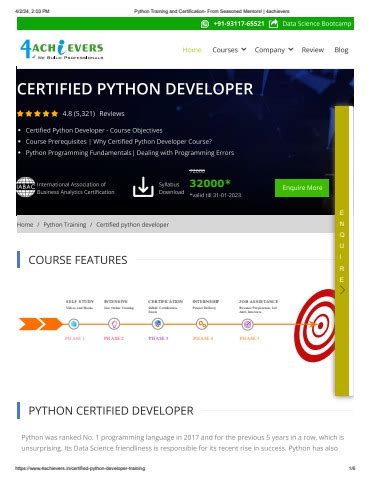 Certified Python Developer Training Achievers