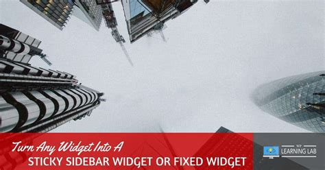 how to create a sticky floating sidebar widget in wordpress