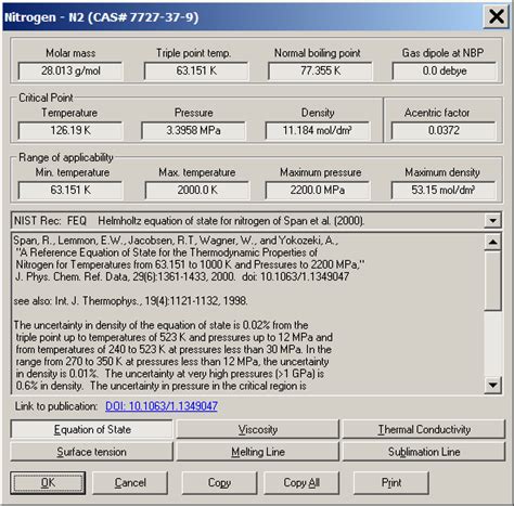 REFPROP Fluid Information Display Issue Usnistgov REFPROP Issues GitHub
