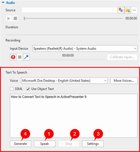 How To Convert Text To Speech In Activepresenter 9