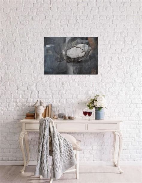 Купити картину «Біла квітка абстракція абстракція акрилом на полотні в стилі абстрактний