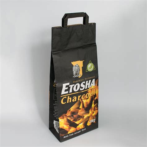 Bbq Charcoal Packaging Paper Bag 5kg Charcoal Briquettes Packing Bag