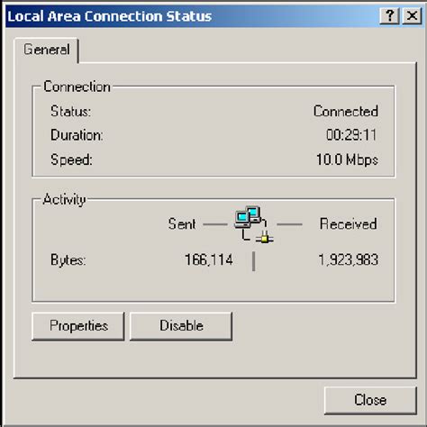 Network Status Showing The Speed Of Connection Download Scientific Diagram