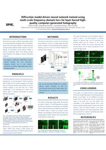 Diffraction Model Driven Neural Networks Trained Using Multiscale Frequency Domain Loss For