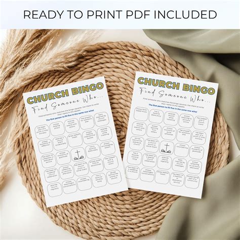 Church Group Bingo Game Find Someone Who Christian Edition 100 Unique