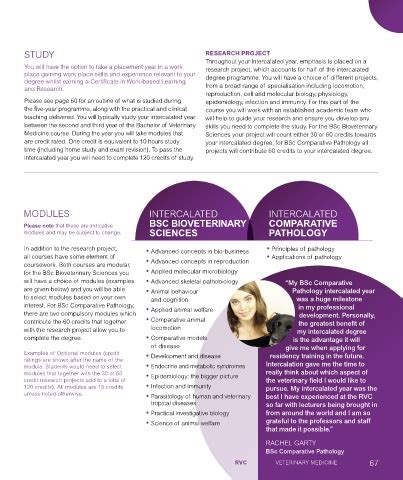 Page 67 RVC Undergraduate Prospectus 24 25