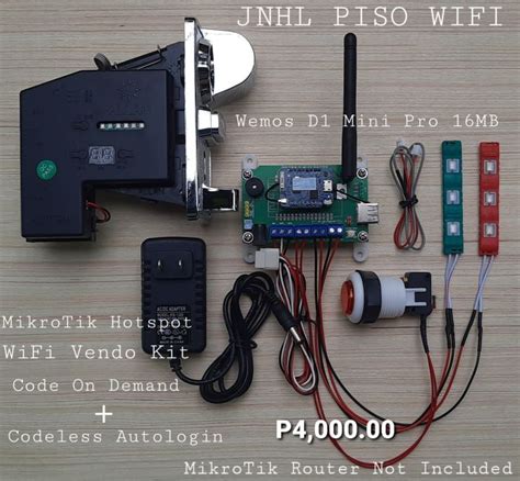 DIY WiFi Vendo Kit Wireless Code On Demand Codeless Autologin For JNHL PISO WIFI Lazada PH