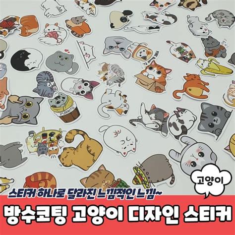 Pvc고급 방수 스티커 50장세트 캐리어 노트북 폰꾸 다꾸 벽꾸 꾸미기소품 하이틴감성소품 에이블리