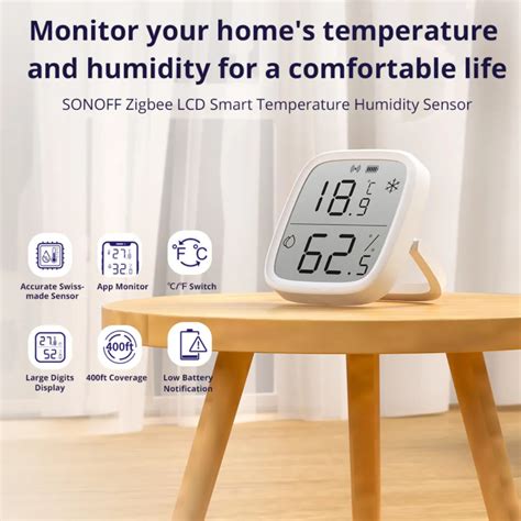 Sonoff SNZB 02D ZigBee Display Temperatur Und Luftfeuchtigkeitssensor