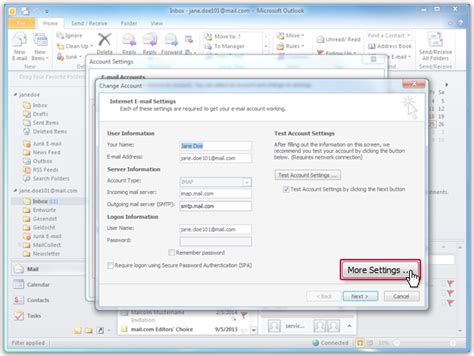 Setting Up Outlook IMAP