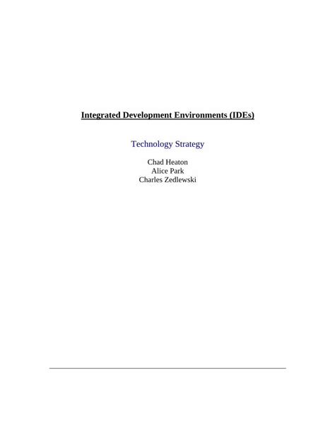 Pdf Integrated Development Environments Ides