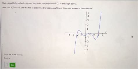 Solved Give A Possible Formula Of Minimum Degree For The