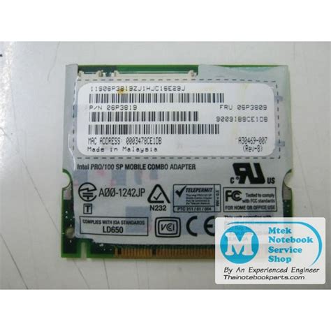 การด Modem Card IBM Thinkpad Series 06P3809 06P3819 มอสอง Shopee Thailand