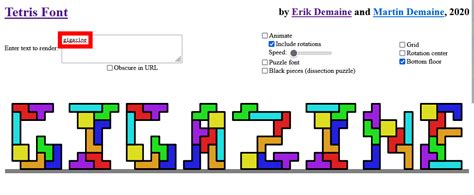 Tetris Font That Draws Letters By Stacking Tetris Tetriminos Gigazine