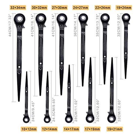 Funnytek Ratchet Podger Spanner Podger Spanner Steel Erecting Scaffold