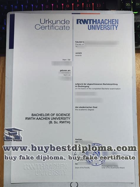 Effective Way To Order Fake Rwth Aachen University Urkunde Certificate 2023