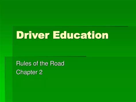 PPT Driver Education PowerPoint Presentation Free Download ID 6882578