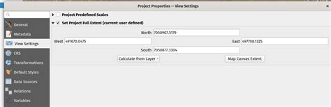 Add Option To Manually Set The Full Extent For A Project Request In